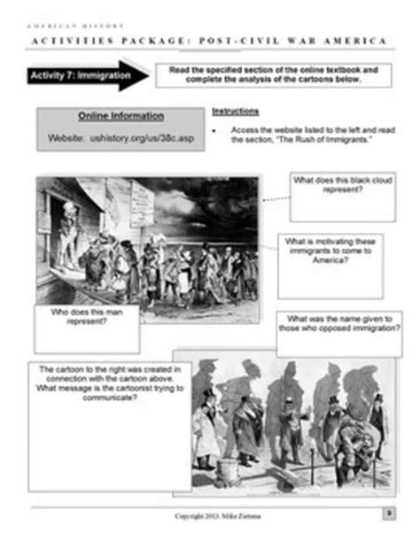 Postcivil War America Activities Gilded Age Industrialization