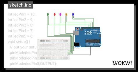 Many Leds Wokwi Esp32 Stm32 Arduino Simulator