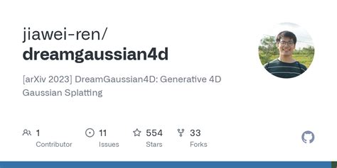 Github Jiawei Rendreamgaussian4d Arxiv 2023 Dreamgaussian4d