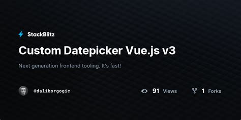 custom datepicker vue js v3 stackblitz