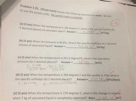 Solved Problem 3 3 33 Pts Total Answer The Following Chegg Com