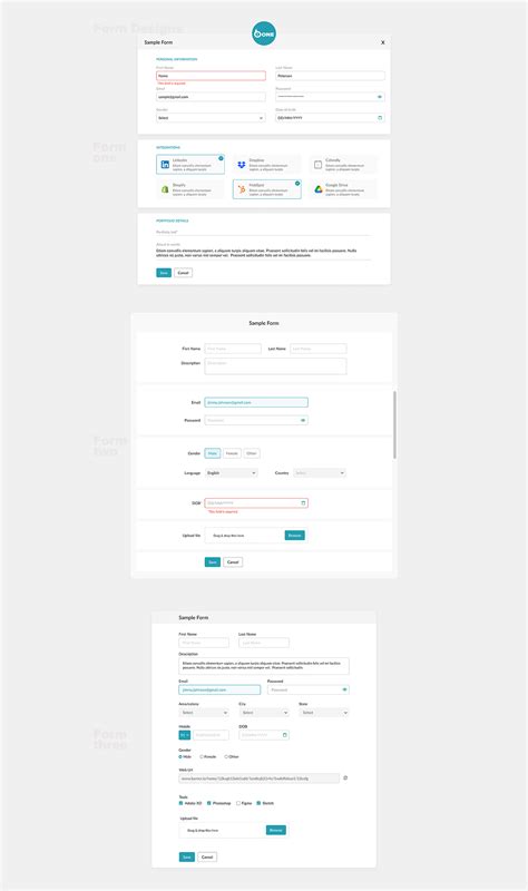 Form Designs UI On Behance