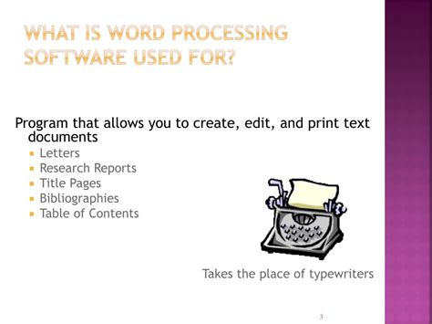 PPT Objective Using Word Processing Software PowerPoint Presentation ID