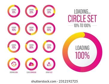 Loading Circle Full Set Loading Load Stock Vector Royalty Free Shutterstock