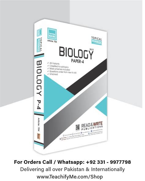 Cambridge Igcse Biology 0610 Paper 4 Topical Past Papers With Mark Schemes 704 Read And
