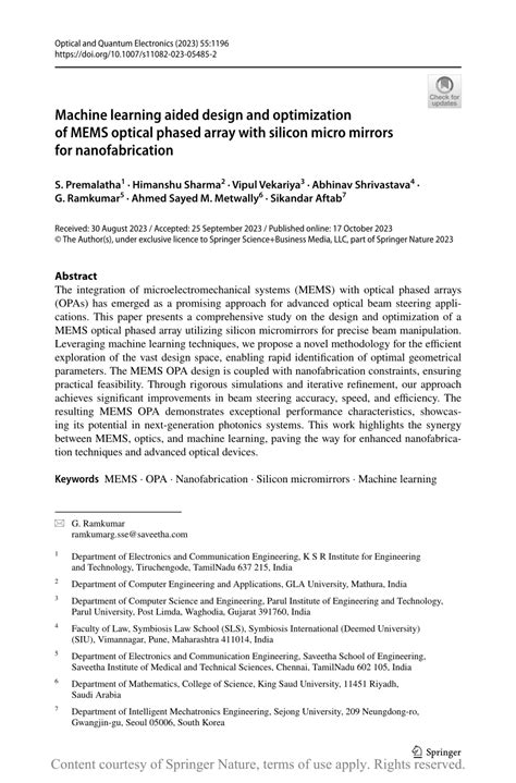 machine learning aided design and optimization of mems optical phased