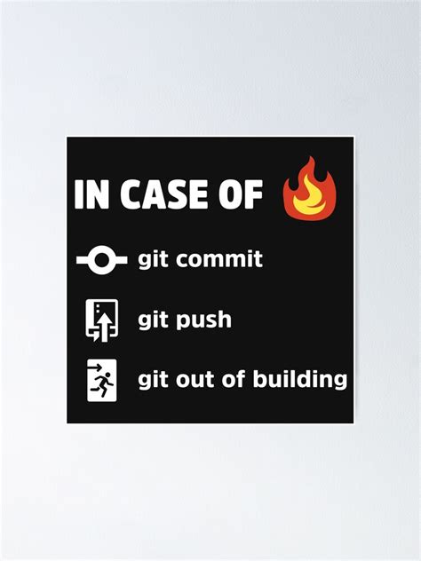 Use Git In Case Of Fire V2 Funny Programming Jokes Dark Color