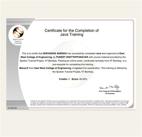 Completed Java Training From Iit Bombay Shraddha Shendge
