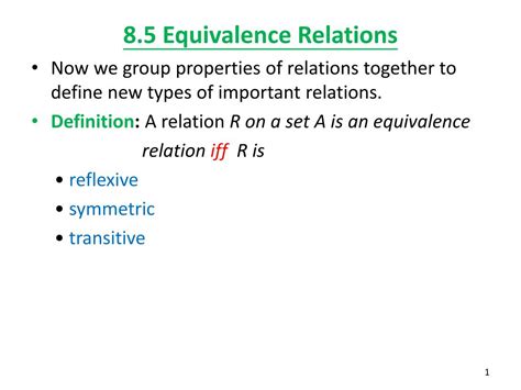 PPT Equivalence Relations PowerPoint Presentation Free Download ID