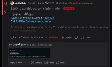 Ai Bro Tries To Get Help Doxing Me By Asking In An Antiai Subreddit Reminder That They Are Not