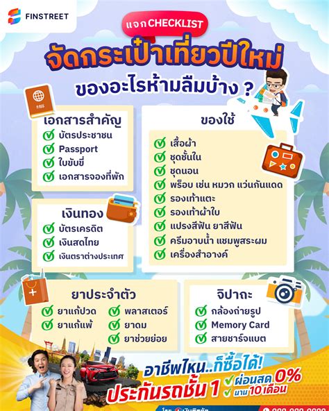 Finstreet แจก Checklist จัดกระเป๋าเที่ยวปีใหม่