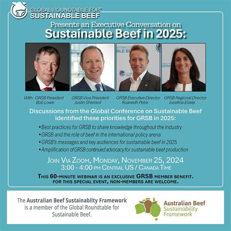The Global Roundtable For Sustainable Beef Grsb Is Hosting A Free