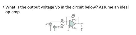 Solved What Is The Output Voltage Vo In The Circuit Below Chegg