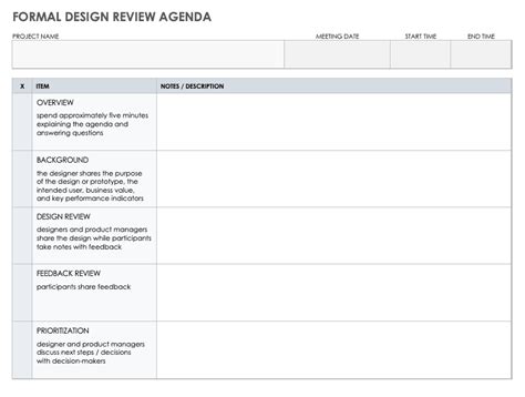 Design Review Meeting Template