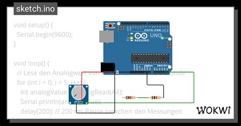 Laborpraktikum Spannung Messen Wokwi ESP32 STM32 Arduino Simulator