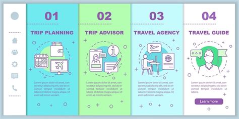 Premium Vector Traveling Onboarding Mobile Web Pages Vector Template Travel Agency Trip