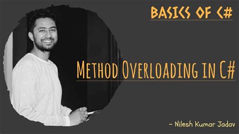 Method Overloading In C Youtube