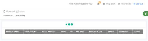 Timekeeping Pending Status Of Ongoing Processing