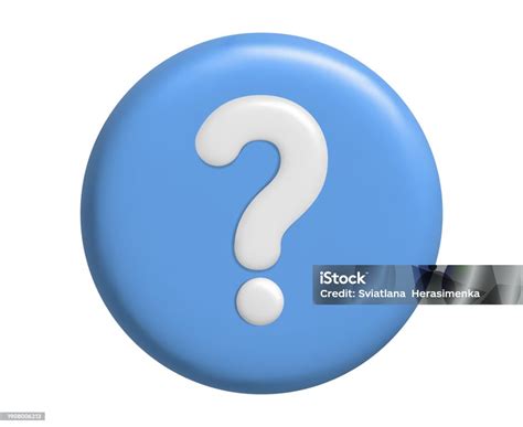 Question Mark 3d Icon On White Background Realistic 3d Blue Question Mark Vector Illustration