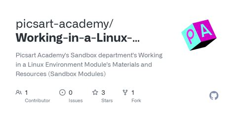 Github Picsart Academyworking In A Linux Environment Picsart Academys Sandbox Departments