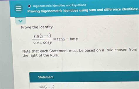 Solved Trigonometric Identities And Equations Proving Trigonometric Identities Using Sum And