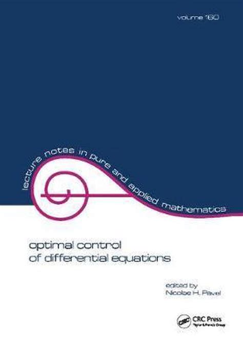 lecture notes in pure and applied mathematics optimal control of