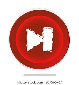 Skip Button Red Vector Illustration Stock Vector Royalty Free Shutterstock