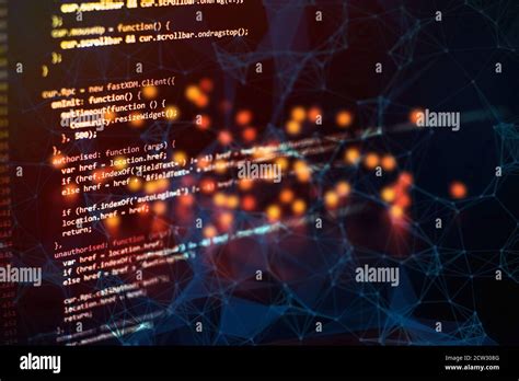 Monitor Closeup Of Function Source Code Writing Programming Functions On Laptop Big Data And
