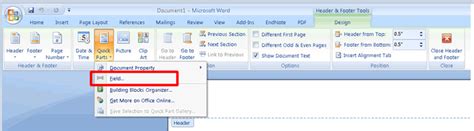 Creating Heades In Word Processed Pages