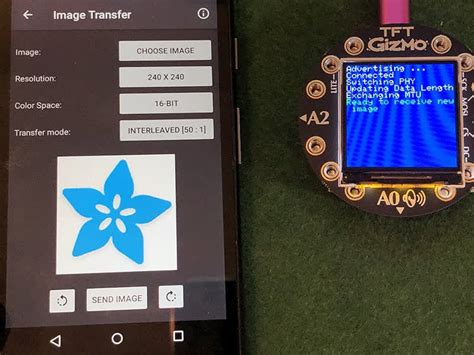 Bluefruit Le Connect Wireless Image Transfer With Circuit Playground Bluefruit And Tft Gizmo