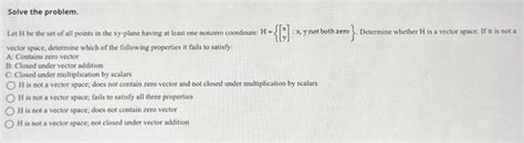 Solve The Problem Let H Be The Set Of All Points In Chegg