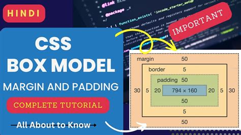 Css Box Model In Hindi Margin And Padding All About To Know Web Development Boxmodel Youtube
