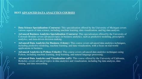 Ppt Advanced Data Analytics Courses Powerpoint Presentation Free