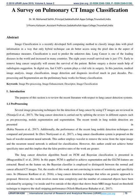 Pdf A Survey On Pulmonary Ct Image Classification