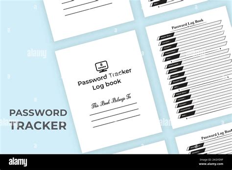 Password Tracker Kdp Interior Log Book Template Website Information
