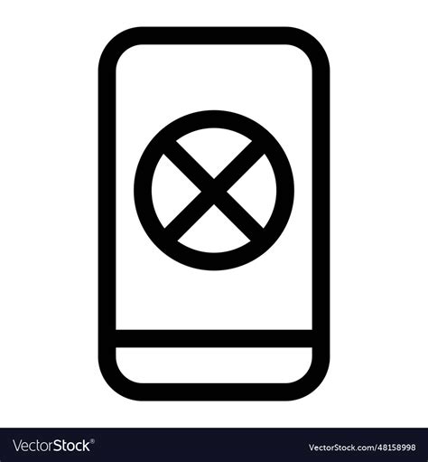 Error Displayed By A Hacked Smartphone System Vector Image