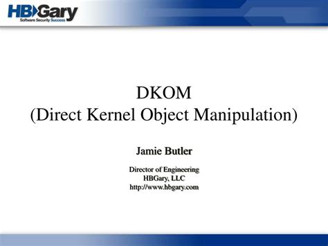 Ppt Dkom Direct Kernel Object Manipulation Powerpoint Presentation