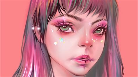 Drawing Drawing Procreate Ipaddrawingfacedrawing Pink 드로잉 아이패드