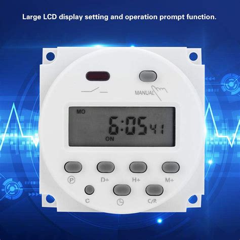 DC 12V Timer Switch 16A Digital Electronic LCD Time Relay Switch Programmable Timer With Wire