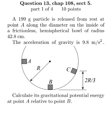 Solved Part Of Points A G Particle Is Released Chegg Com