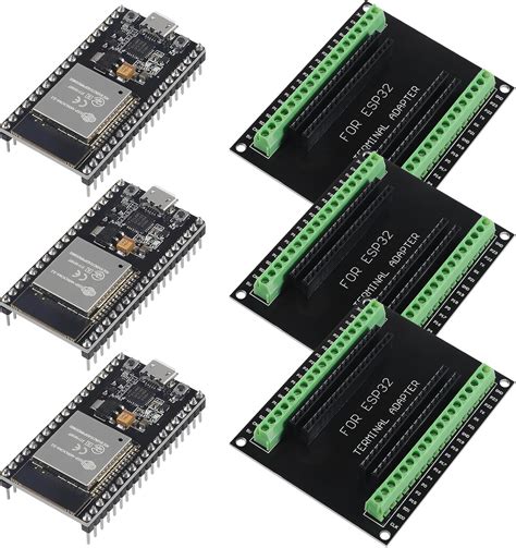 Dorhea 3 Set Esp32 Development Board 38pin Narrow Version Wifi Bluetooth