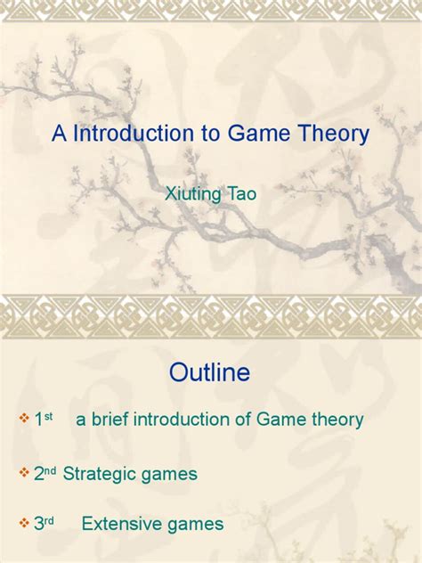 Game Theory Overview And Applications Pdf Game Theory Gaming