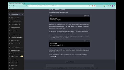 Chatgpt Solve Flutter Null Check Operator Used On A Null Value Youtube