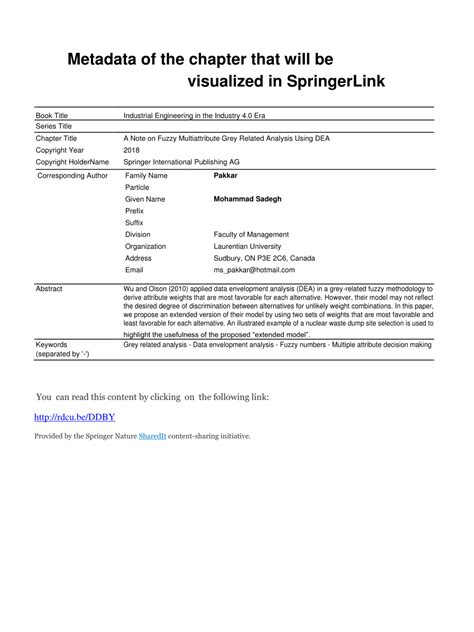 Pdf A Note On Fuzzy Multiattribute Grey Related Analysis Using Dea