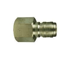 Brass E Series Quick Disconnect Straight Through Interchange Hydraulic Nipple