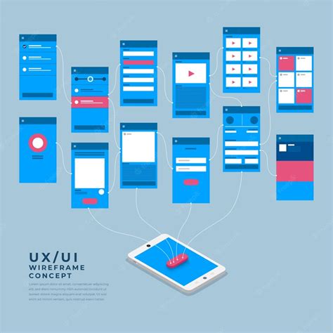 Premium Vector Ux Ui Flowchart S Mobile Application Concept Isometric Illustration