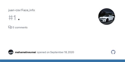 Issue 1 · Juan Csv Face Info · Github