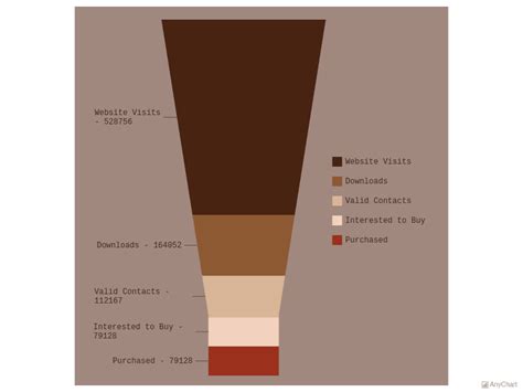 website statistics with coffee theme funnel pyramid charts