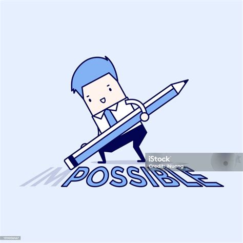 사업가는 바닥에 지우개로 불가능한 에서 메신저라는 표현을 삭제합니다 만화 캐릭터 얇은 선 스타일 벡터 가능한에 대한 스톡 벡터 아트 및 기타 이미지 Istock