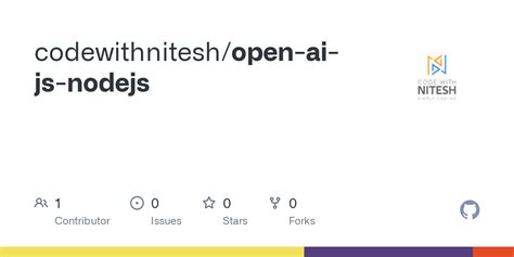 Github Codewithniteshopen Ai Js Nodejs